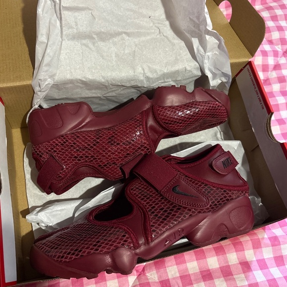 Nike | Shoes | Nike Air Rift Tabis Tabi Red Burgundy Snakeskin | Poshmark